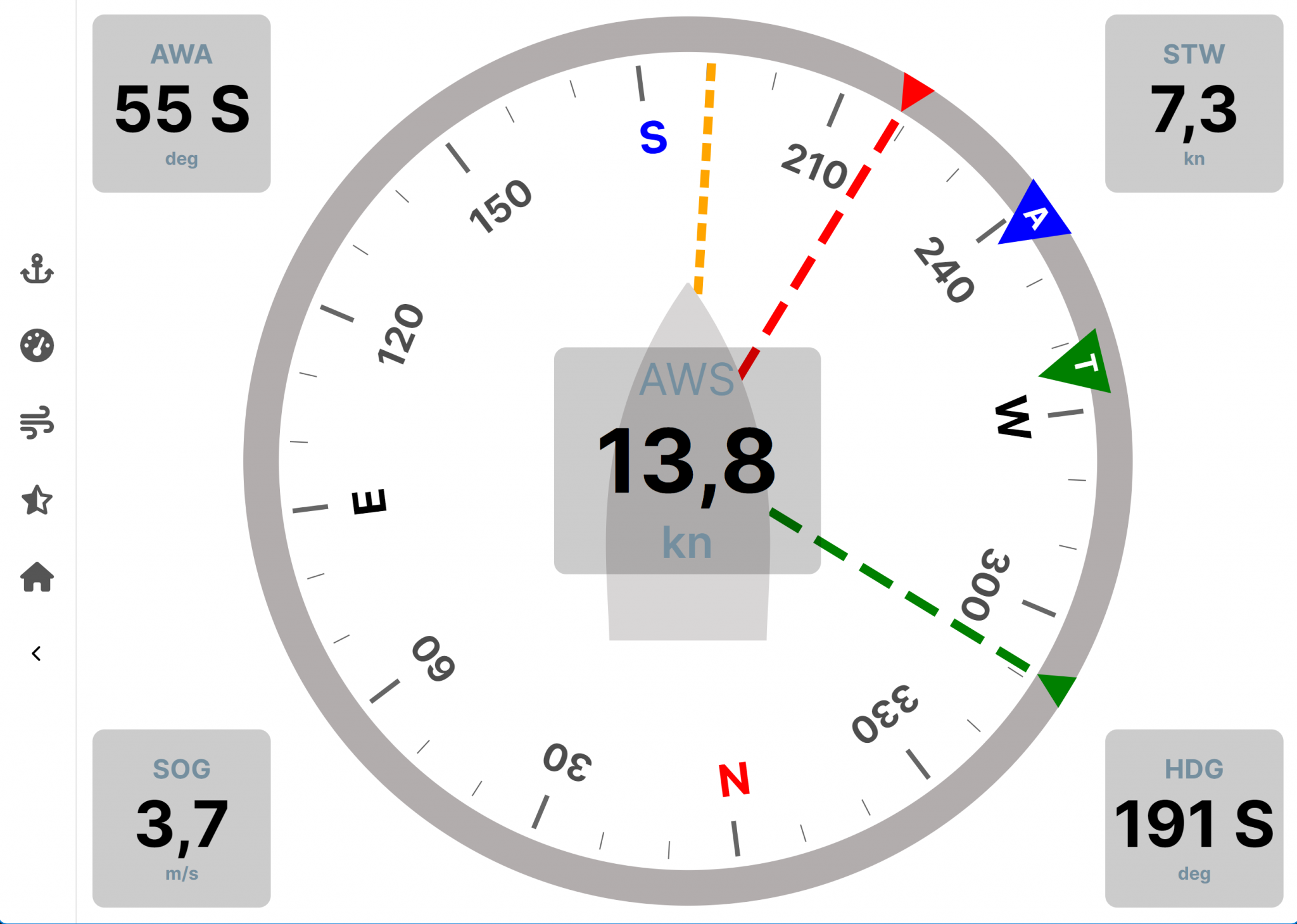 SKipper app – SKipper app is Signal K app for showing boat data.