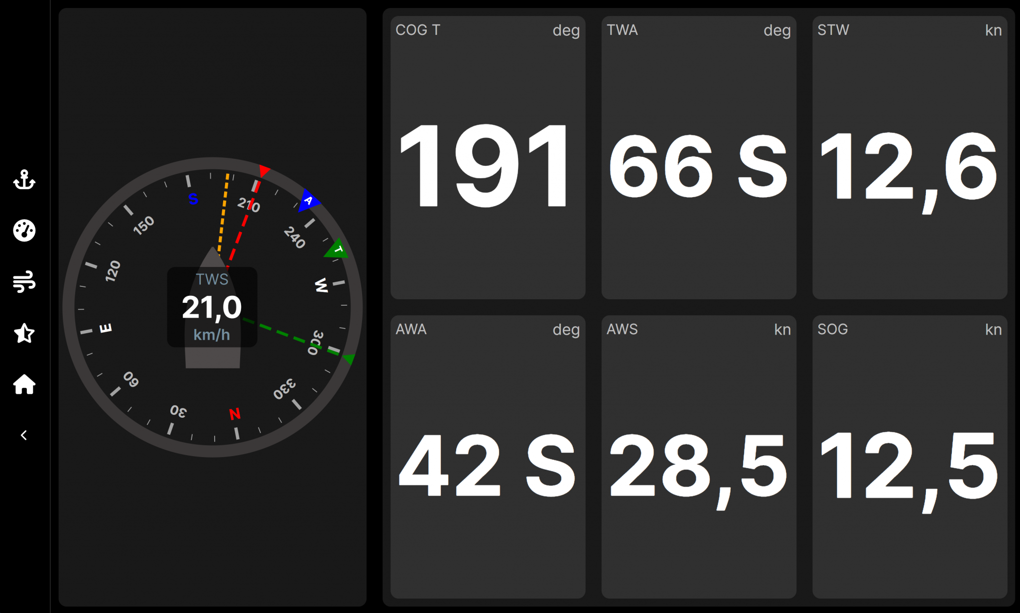SKipper app – SKipper app is Signal K app for showing boat data.